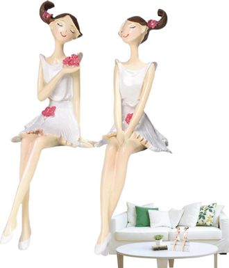 Generic M&auml;dchenfiguren Tischdekoration, Statuendekoration M&auml;dchen, Harz 2 St&uuml;ck Tischdekoration M&auml;dchen Skulptur Handwerk Statuen, &Auml;sthetische kleine Heimdeko