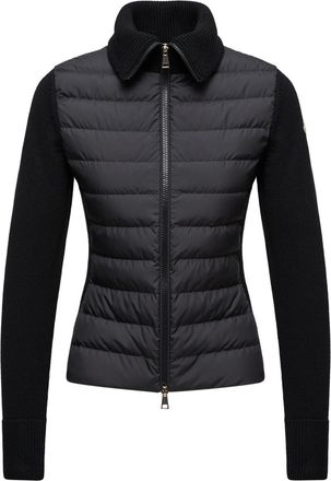 Moncler Cardigan zippé matelassé en laine