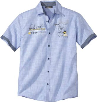 Atlasformen Elegantes Herren Sommer Hemd - Kurzarm Hemd f&uuml;r M&auml;nner - In gro&szlig;en Gr&ouml;&szlig;en erh&auml;ltlich