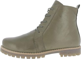 Andrea Conti Damen Leder Schn&uuml;rboot Profilsohle Stiefelette 0342828, Gr&ouml;&szlig;e:38 EU, Farbe:Gr&uuml;n