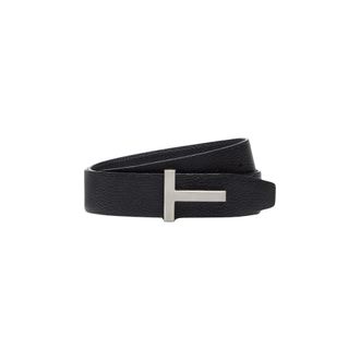 Tom Ford Soft Grain Leather Reversible T Belt - - Accessories - Herren - Schwarzk - 100 CM