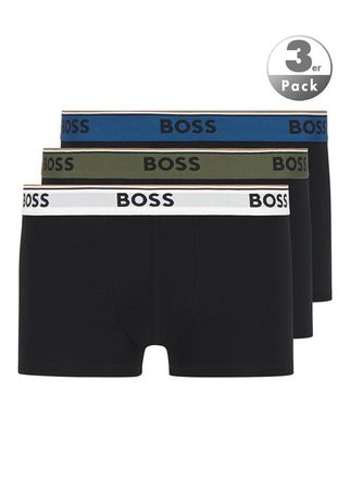 HUGO BOSS Herren Trunks schwarz Baumwolle & Mix unifarben