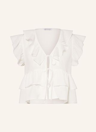 Mrs & Hugs Mrs & Hugs Bluse Mit Volants weiss