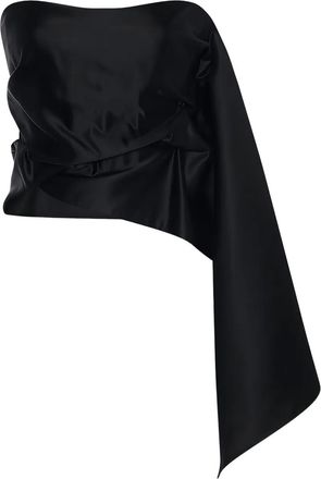 The Row haut asymétrique drapé - Noir