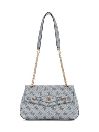 Guess Katya Convertible Xbody Flap Bag Slate Logo