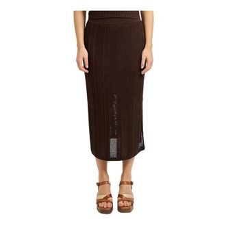 Pennyblack Femme, Jupes, Brun, Taille: 38 FR Long Knit Skirt