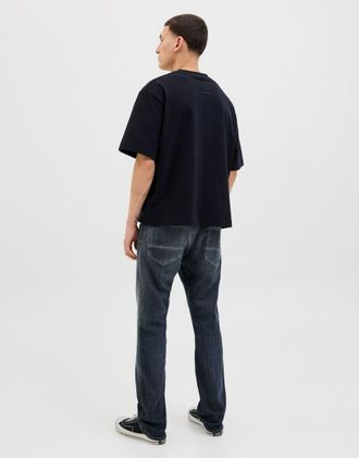 Jack & Jones Glenn jean coupe slim taille basse en denim bleu