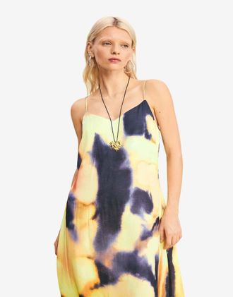 Desigual Robe longue &agrave; imprim&eacute; - Noir