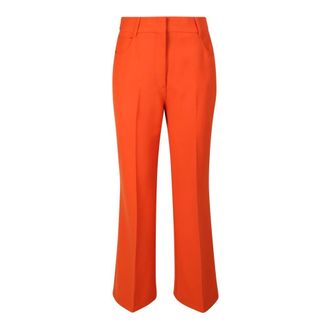 Stella McCartney Femme, Pantalons, Orange, Taille: 36 FR Pantalon Orange Taille Haute
