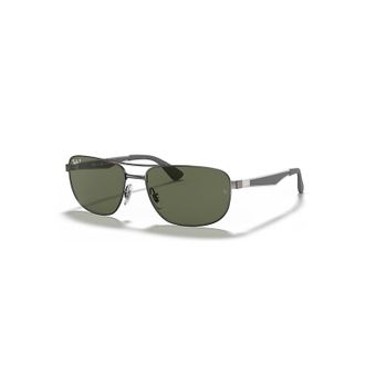 Ray-Ban Rb3528 Sonnenbrillen Gunmetal Fassung Gr&uuml;n Glas Polarisiert 61-17