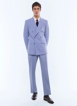 Fursac Costume crois&eacute; en laine et lin - Taille 44 - Homme