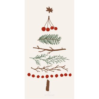 Ib Laursen Serviette Tannenbaum der Natur 16 Stck B: 40 L: 40
