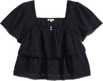 Levi's Blouse Dom &agrave; dentelle en coton m&eacute;lang&eacute;