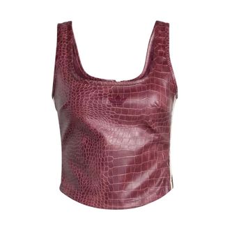adidas Femme, Tops, Rouge, Taille: 46 FR Pleather Corset