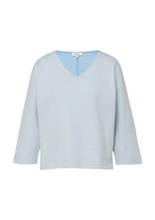 s.Oliver 3/4 Arm-Pullover Sweatshirt Strukturiertes Sweatshirt mit Fledermaus&auml;rmeln