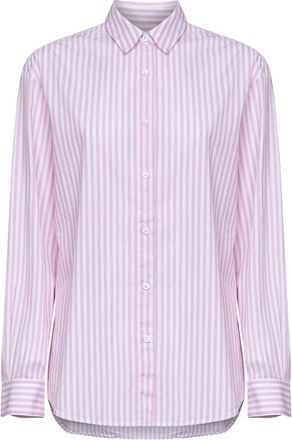 MC2 Saint Barth Femme, Blouses et Chemises, Rose, Taille: 40 FR Brigitte Striped Seersucker Shirt