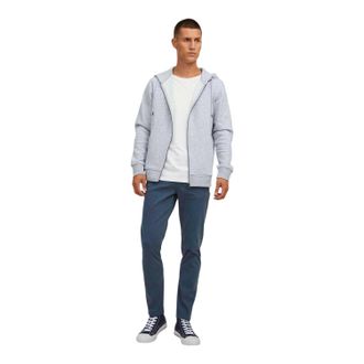 Jack & Jones Jack And Jones - Bradley Hoodie mit durchgehendem Rei&szlig;verschluss f&uuml;r Herren (Hellgrau meliert)