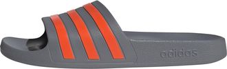 adidas Unisex Adilette Aqua Slides, Grey Three/Impact Orange/Grey Three, 44.5 EU