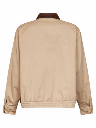 Prada Mens Bomber Jacket Beige Cord Cotton