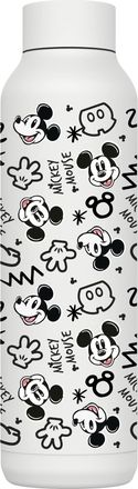 Quokka Thermosflasche, Edelstahl, einfarbig, Wei&szlig;, 630 ml, Mickey Pop