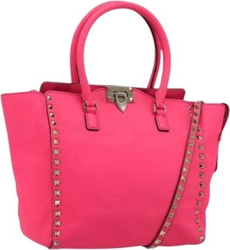 Valentino Sac cabas vintage doccasion - Femme - Pre-owned - Rose - Taille: ONE Size