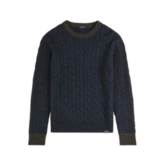Fay Pullover mit Rundhalsausschnitt - - Knitwear - Herren - Blau - M