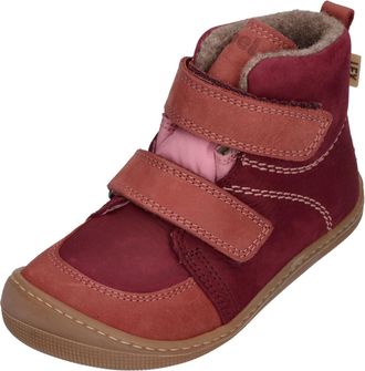 Koel Koel Wollgef&uuml;tterte Barfu&szlig;stiefel mit TEX M.aus Leder in Bordo/Old Pink KARO Barefoot 07W003.233 (Bordeaux, EU Schuhgr&ouml;&szlig;ensystem, Grundschulkind, Nume