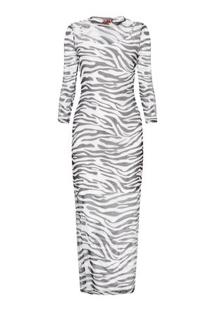 Mymo Kleid Frauen wei&szlig;-schwarz