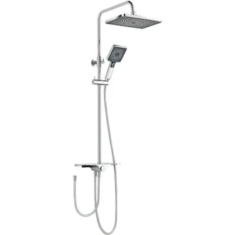 Sch&ouml;ner Wohnen Kollektion Duschsystem verina mit Ablage, Duschstange mit Regendusche, Chrom - Sch&ouml;ner Wohnen-kollektion