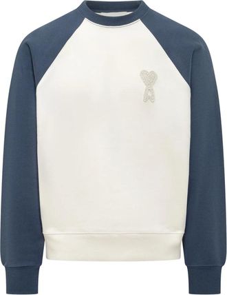 Ami Homme, Sweatshirts et sweats &agrave; capuche, Blanc, Taille: XL Boxy Fit Crewneck
