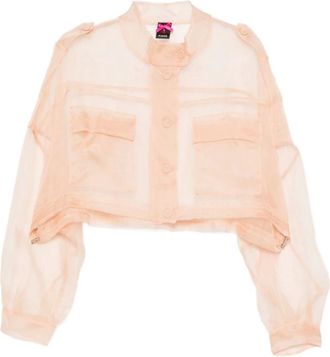 Pinko Pinko, Femme, Blouses et Chemises, Rose, Taille: 40 FR Chemise Boutonn&eacute;e avec &Eacute;paulettes