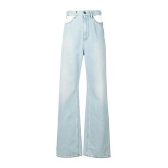Maison Margiela Wide Leg Cut-Out Jeans - - Jeans - Damen - Blau - S