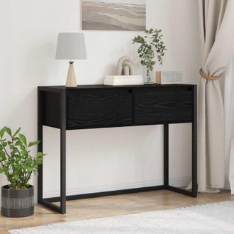 vidaXL vidaXL Table dappoint Ch&ecirc;ne noir 100 x 36 x 75 cm Bois ding&eacute;nierie