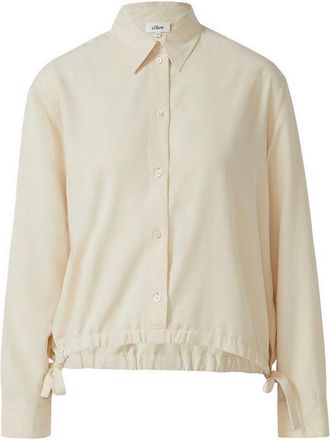 s.Oliver Langarmbluse Bluse Flie&szlig;ende Bluse mit Schleifen-Detail