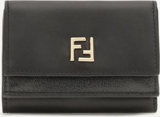 Fendi FF mini trifold leather Wallet Female UNI