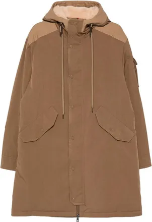Moncler Hooded Logo-patch Coat