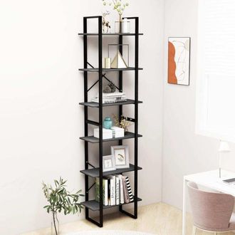 vidaXL Lagerregal Grau 60x30x210 cm Massivholz Kiefer - Vidaxl