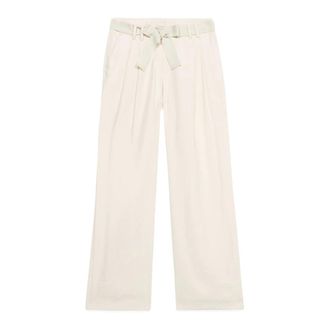 Oltre Flie&szlig;ende Hose mit G&uuml;rtel - - Trousers - Damen - Wei&szlig; - S