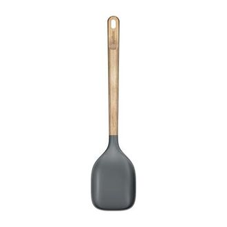 Zyliss Gro&szlig;er Kochl&ouml;ffel, Griff aus Eichenholz, 32cm, Ideal zum Kochen und R&uuml;hren, Hitzebest&auml;ndiger PBT-Kopf, Sicher f&uuml;r Antihaftpfannen, Kochutensil