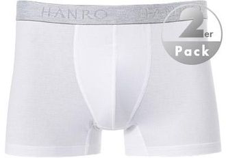 Hanro Herren Trunks wei&szlig; Baumwolle unifarben