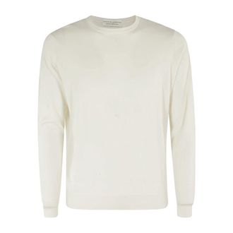 FILIPPO DE LAURENTIIS Baumwoll-Kaschmir-Pullover mit Kragen - - Knitwear - Herren - Wei&szlig; - 2XL