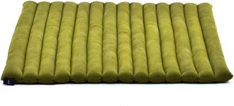 Leewadee Zabuton Rollbare Meditations-Matte Tragbare Sitzmatte &Ouml;kologisches Naturprodukt, Kapok, 70 x 70 cm, gr&uuml;n