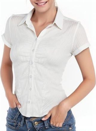 Generic T-shirt &agrave; manches courtes pour femme pour le quotidien, chemise textur&eacute;e de f&ecirc;te de la bi&egrave;re, chemisier d&eacute;contract&eacute; pour les f&ecirc;tes et le style urbain,