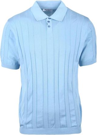 Wool & Co Polo en maille - Homme - Tops - Bleu - Taille: L