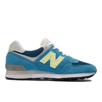 New Balance Unisex MADE in UK 576 in Blau/Grün/Grau, Wildleder/Mesh, Größe 38.5