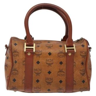 MCM Pre-owned Cuir sacs-main - Femme - Pre-owned - Brun - Taille: ONE Size