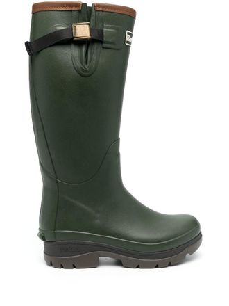 Barbour bottes &agrave; patch logo - Vert
