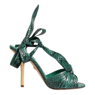 Dolce & Gabbana Gr&uuml;ne Pythonleder Absatzsandale - - Shoes - Damen - Gr&uuml;n - 41 EU