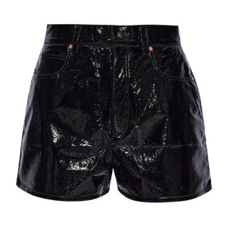 Casablanca Kunstleder Shorts - - Shorts - Damen - Schwarzk - S