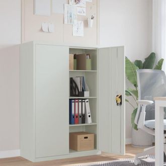 vidaXL Aktenschrank 90×40×140 cm Stahl Grau - Vidaxl